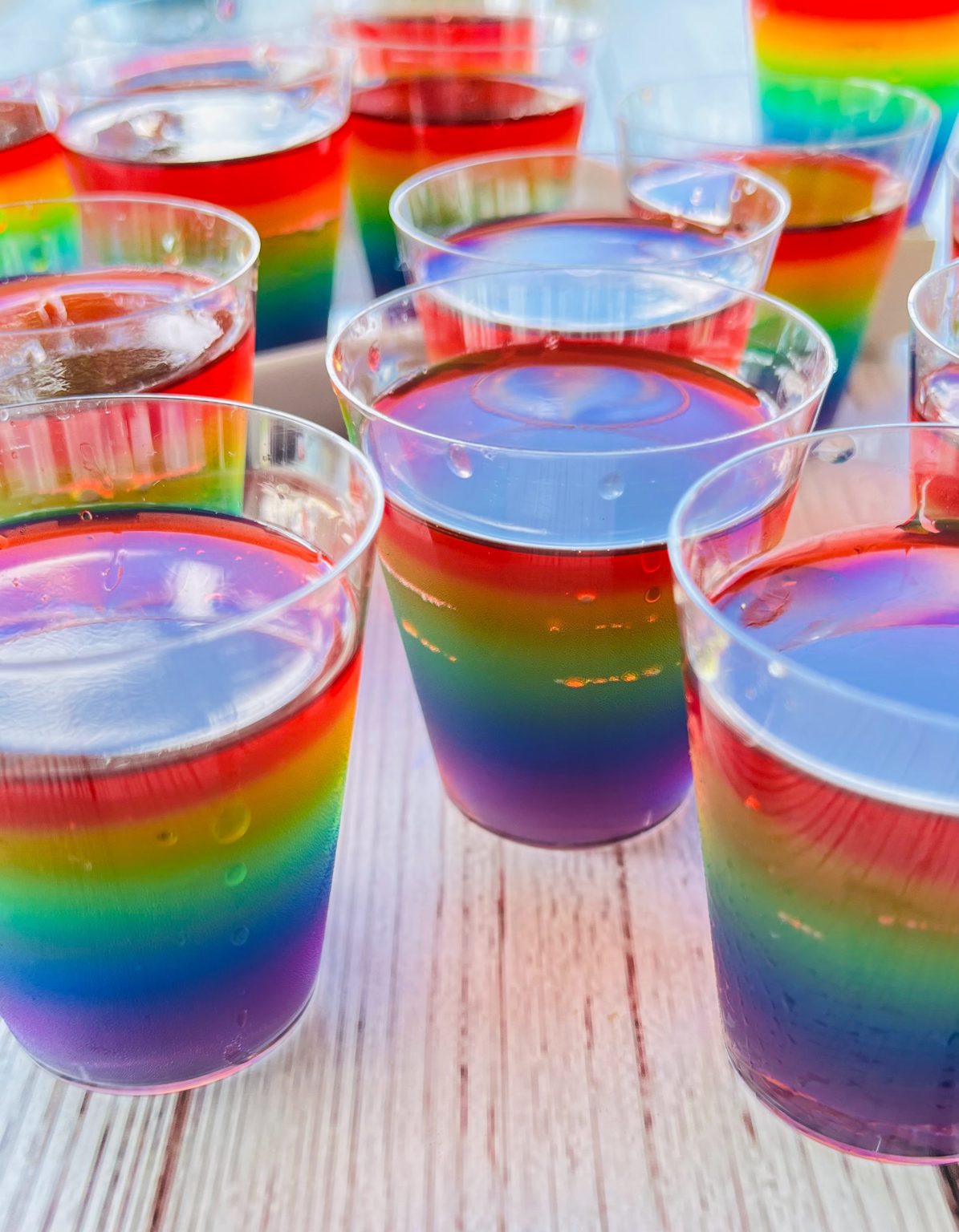 Rainbow Jello Shots - My Mini Adventurer